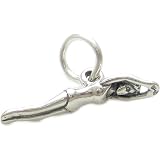 TheCharmWorks Sterling Silver Swimmer Charm: Amazon.co.uk: Jewellery