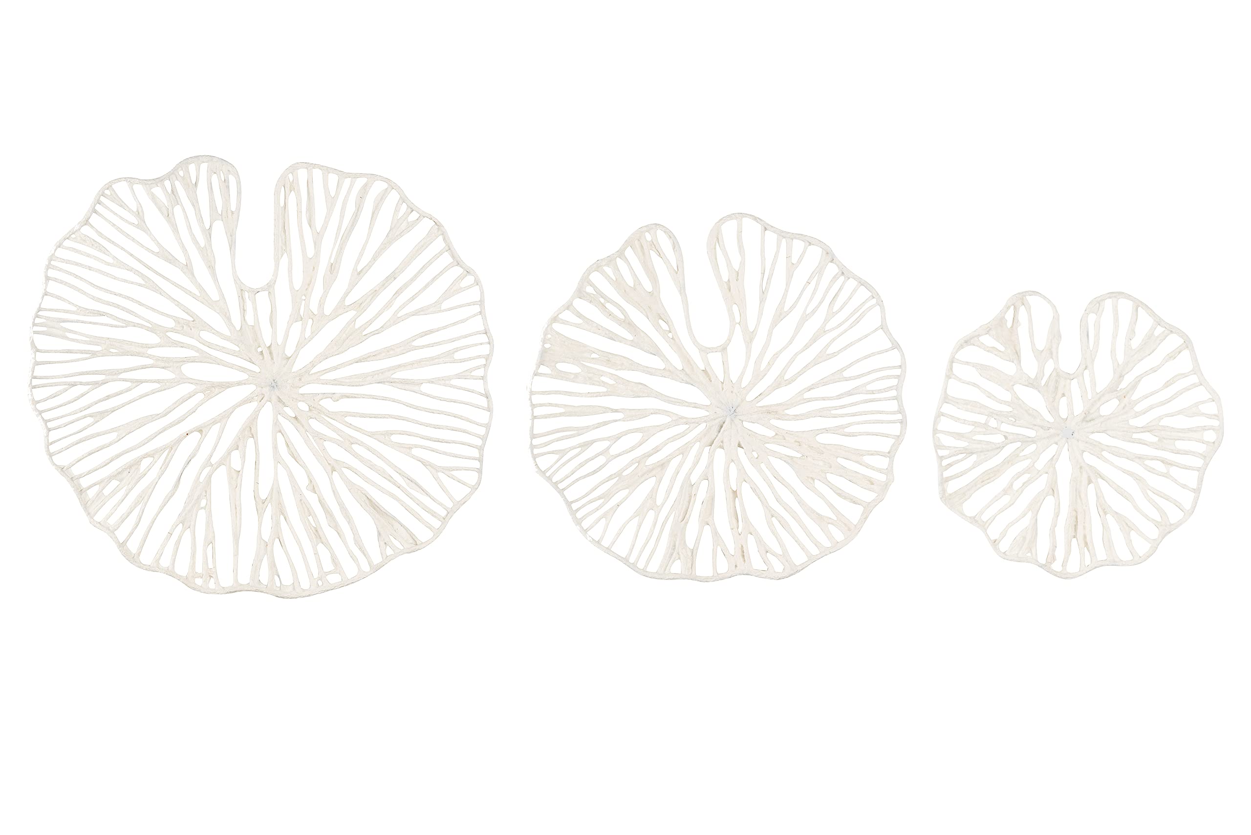 Creative Co-Op Handmade White Coral Shaped Paper & Metal Wall Décor ...