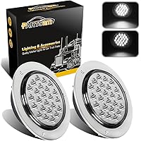 Amazon.com: Partsam 2pcs 4" Round White 24 LED Truck Trailer Light ...