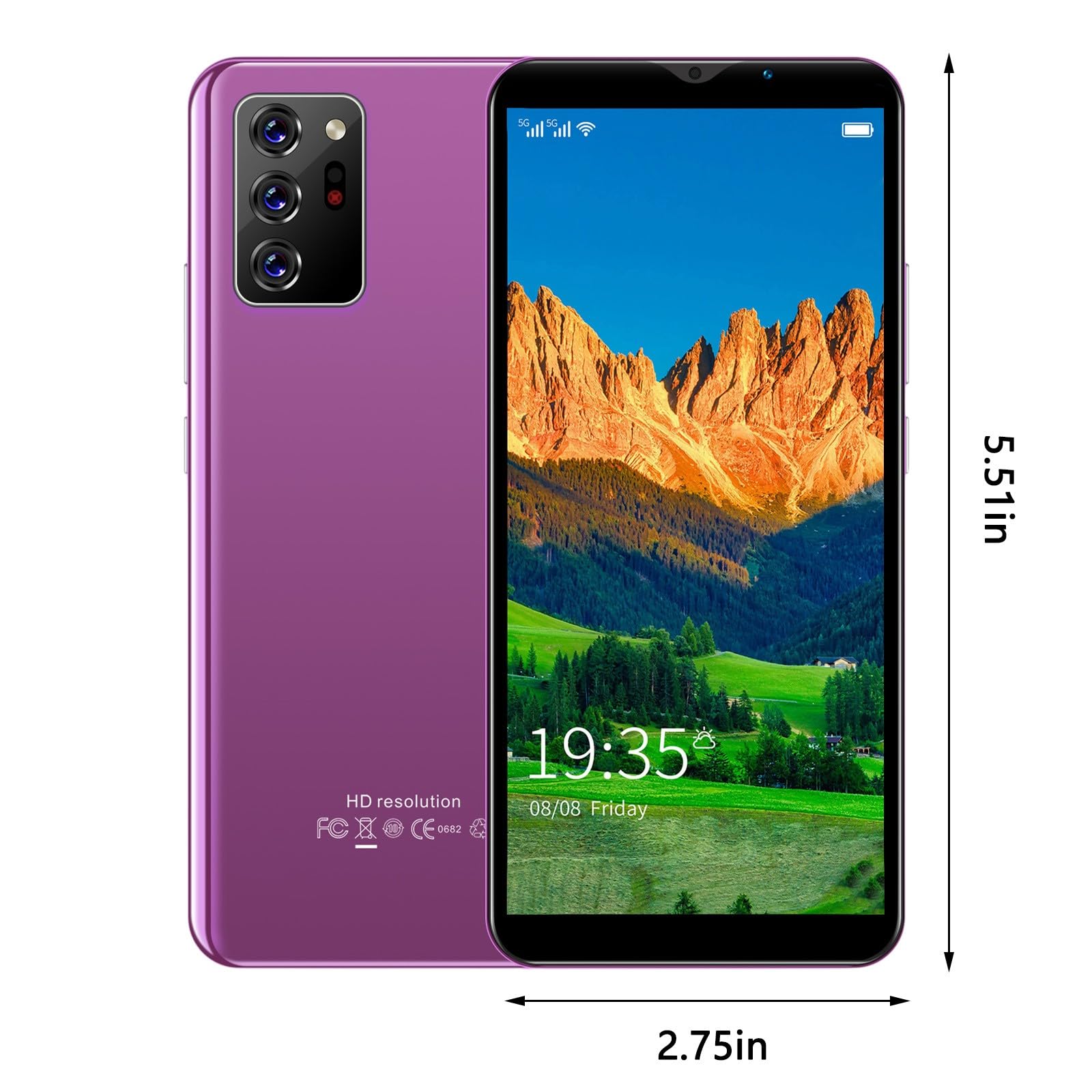 6.1 Inch Screen Mobile Phone, Dual Sim Facial Unlock Smart Phone Game ...