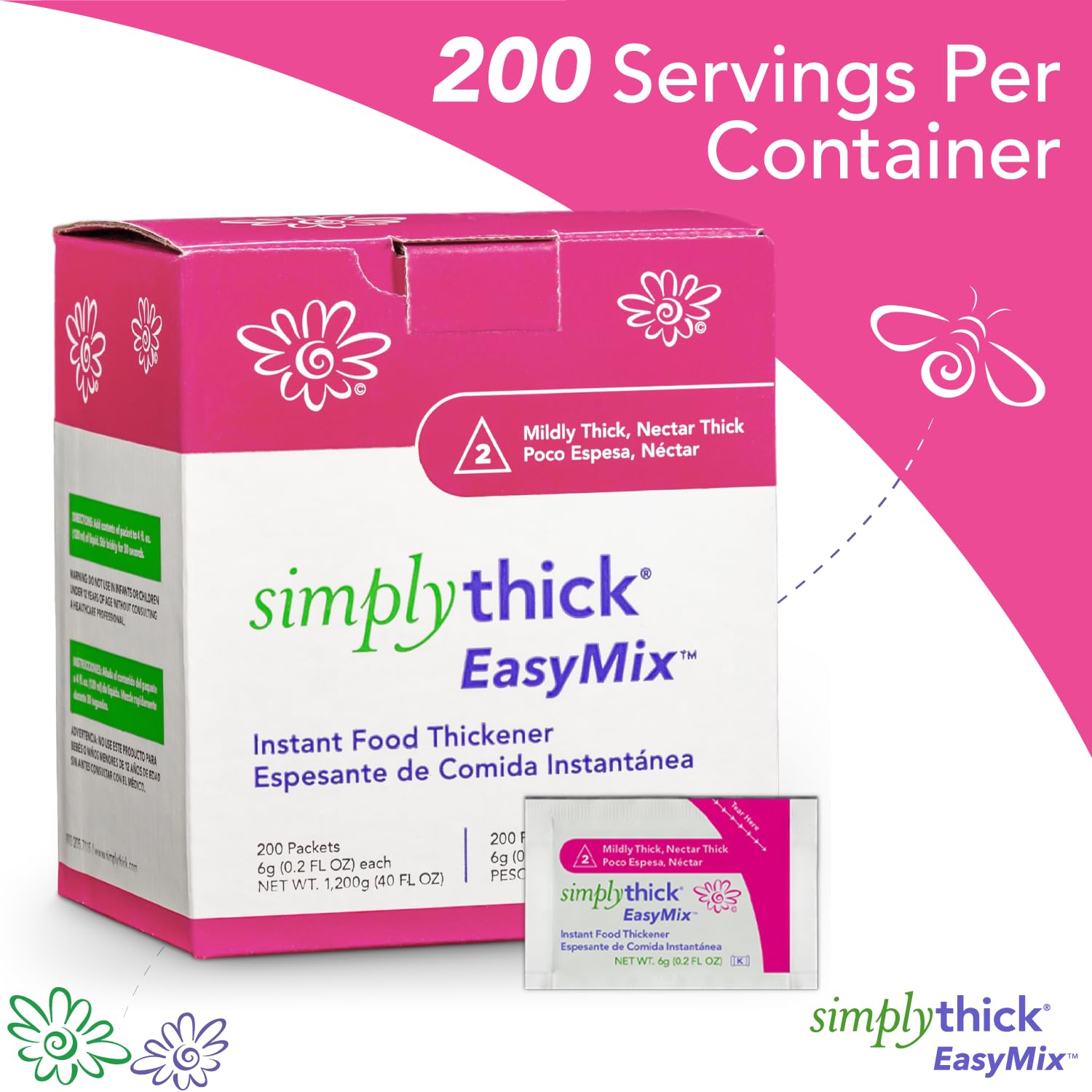 Mua SimplyThick EasyMix | 200 Count of 6g Individual Packets | Gel ...