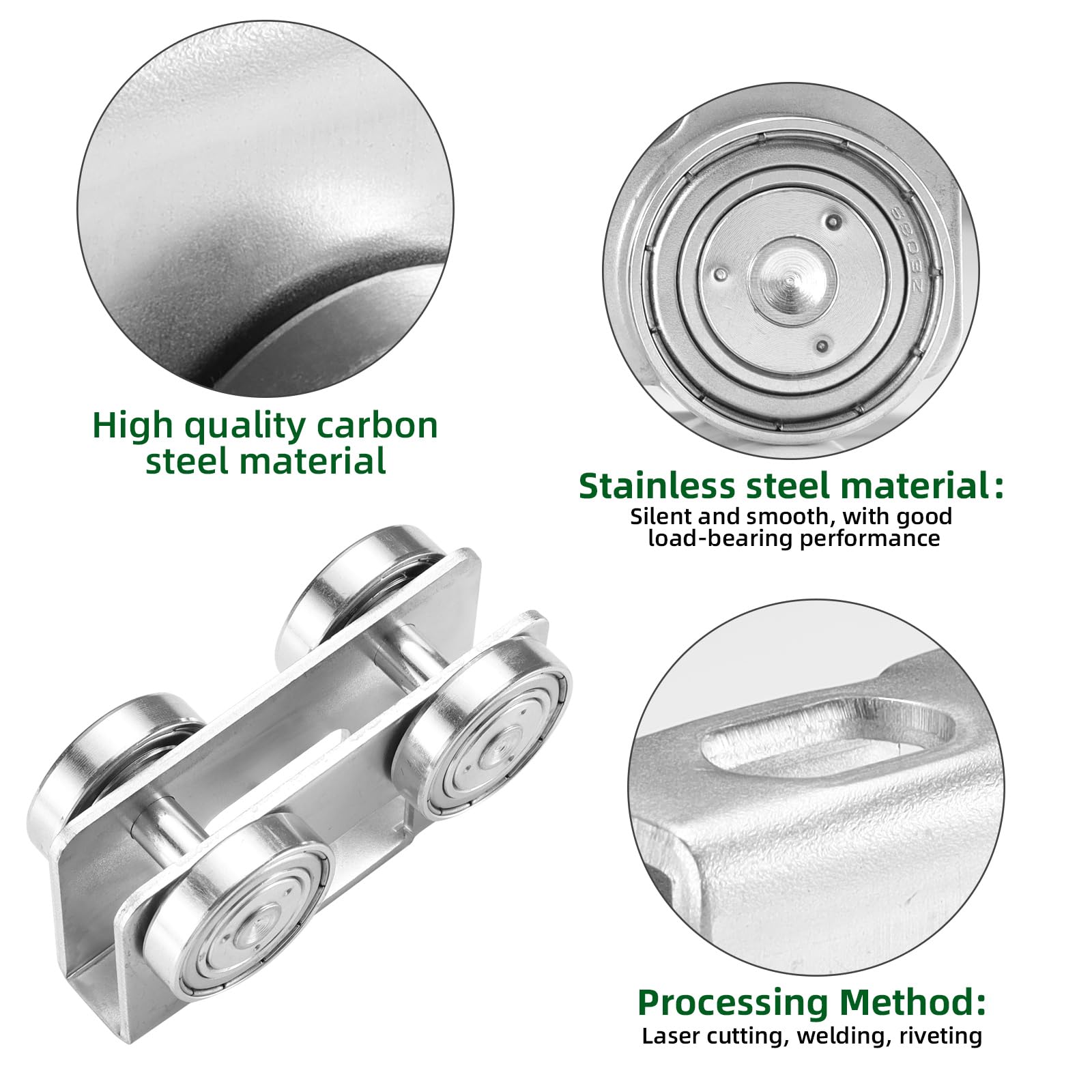 Mua AnExer 4 Wheel Trolley Assembly, Light Duty Trolley Rollers for All ...