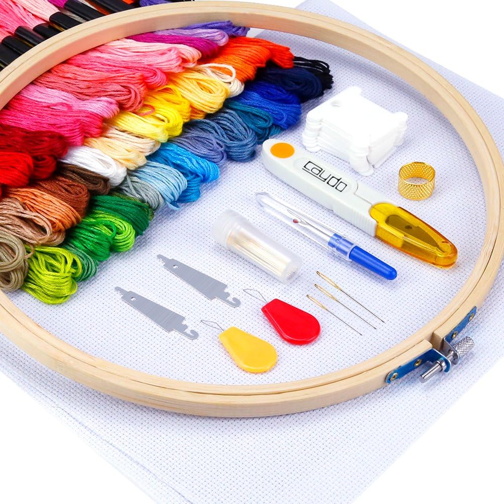 Caydo Full Range of Embroidery Starter Kit Including Instructions, 5 ...