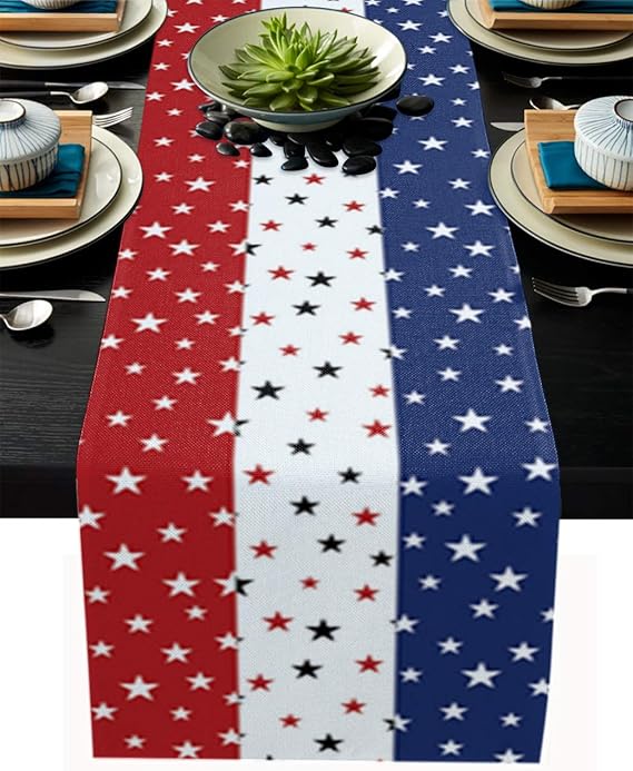 Amazon.com: Patriotic Table Runners 120 Inches Long Independence Day ...