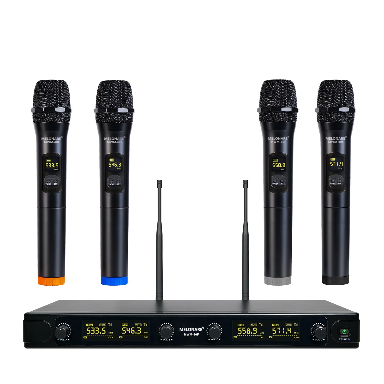 Mua UHF Wireless Microphone System, Quad-Channel Wireless Mic Set w/ 4 Handheld Dynamic ...