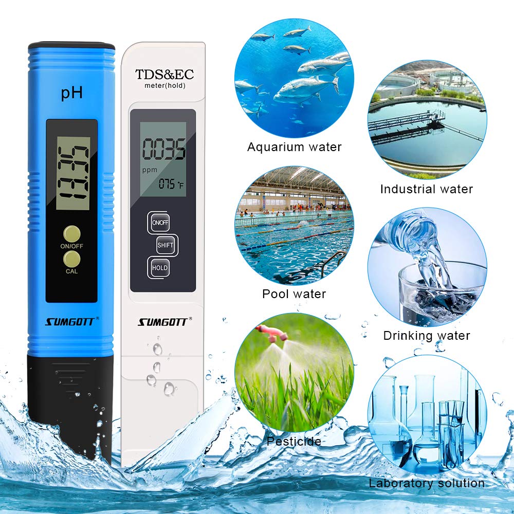 Digital Water Quality Test TDS PH EC Temperature 4 in 1 Set for Water ...