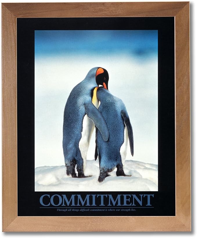 Amazon.com: Commitment Motivational Penguins Animal Wildlife Wall ...