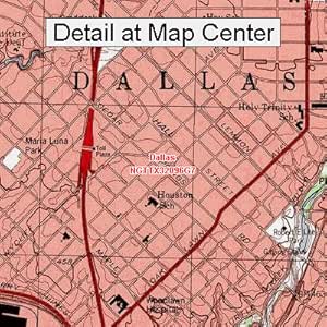 Amazon.com : USGS Topographic Quadrangle Map - Dallas, Texas (Folded ...