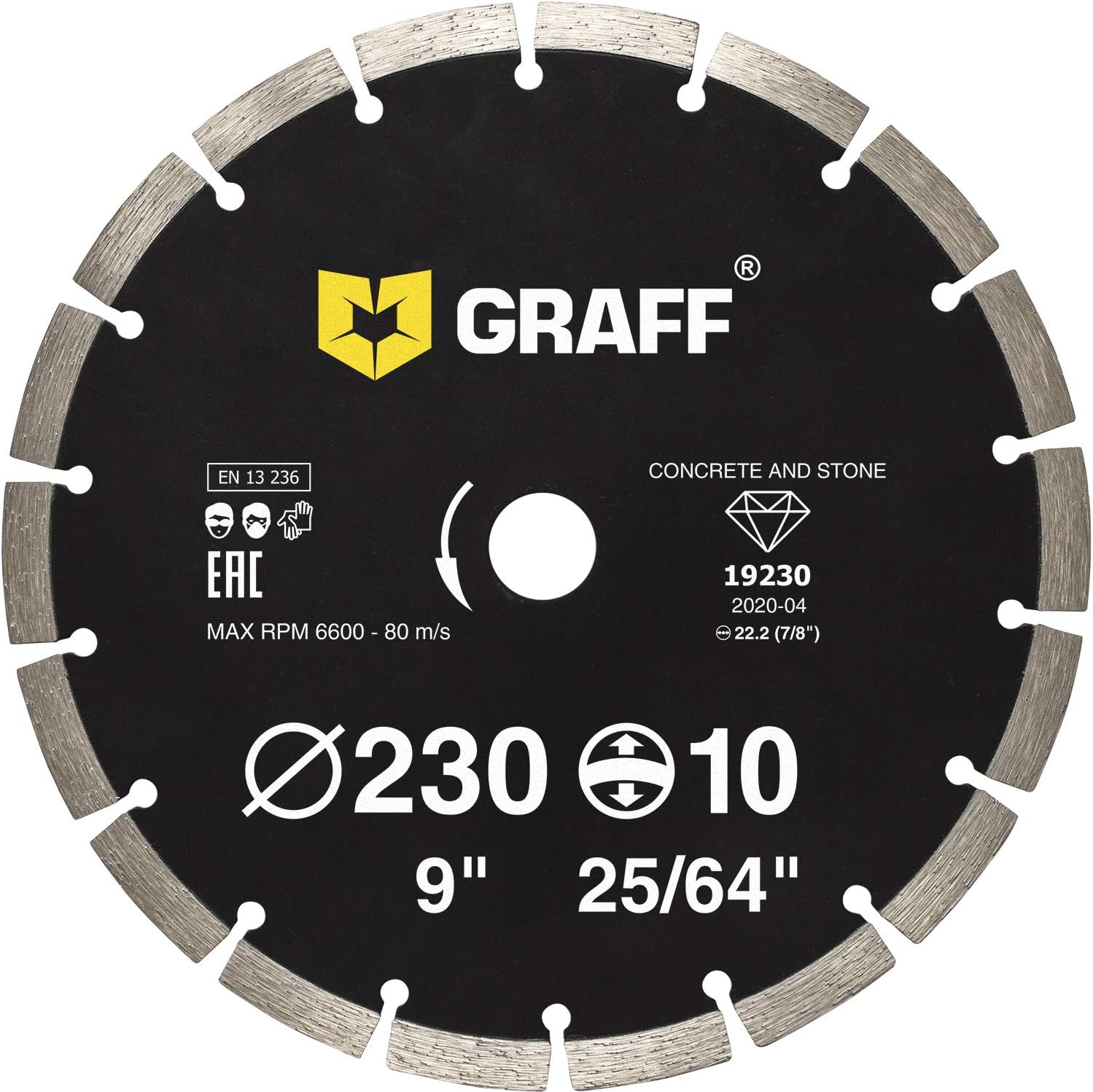 Universal Diamond Cutting Disc GRAFF® 230 x 22,23, Segmented Disc for ...