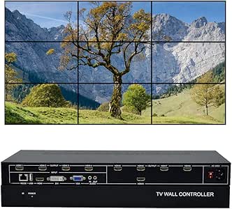 Amazon.com: iseevy 9 Channel Video Wall Controller 3x3 2x4 HDMI DVI VGA ...