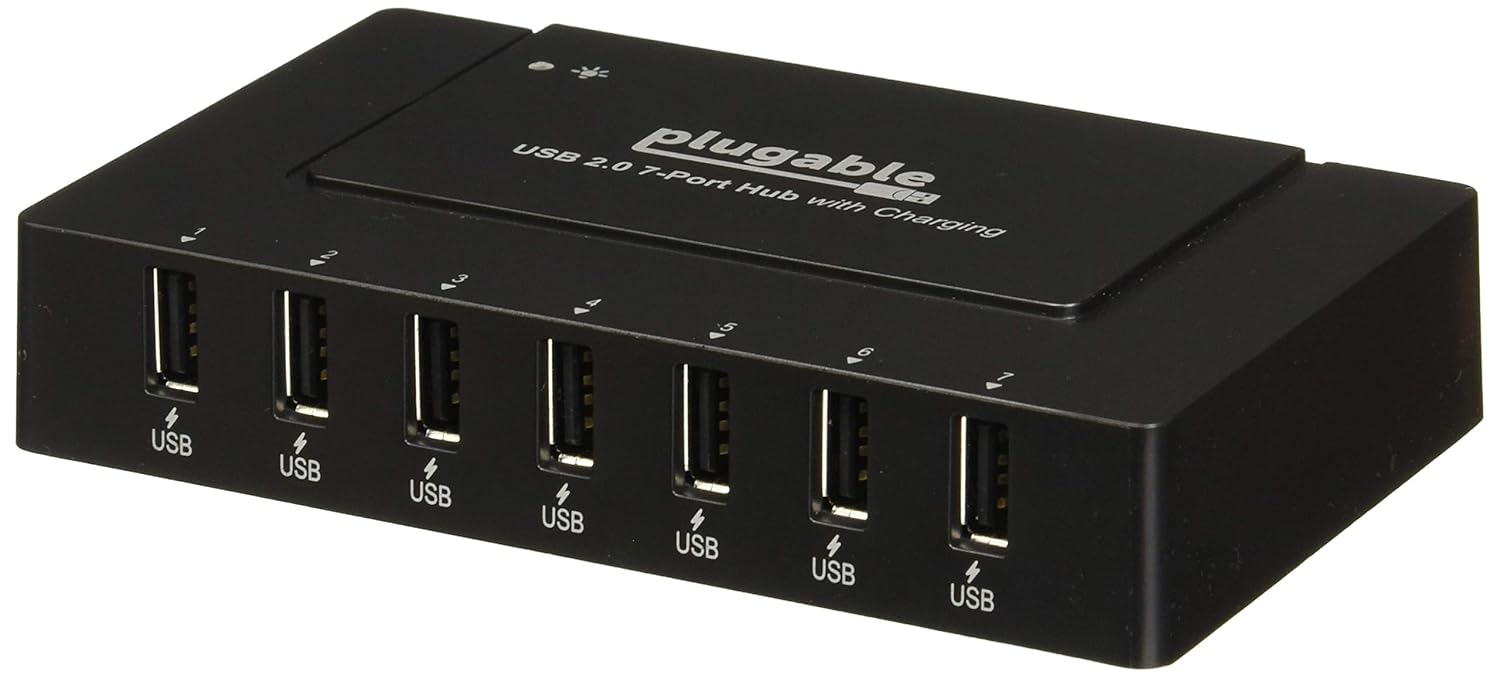 Plugable USB2-HUB7BC USB Hub USB, External, 7 USB Port, 7 USB 2.0 Port ...