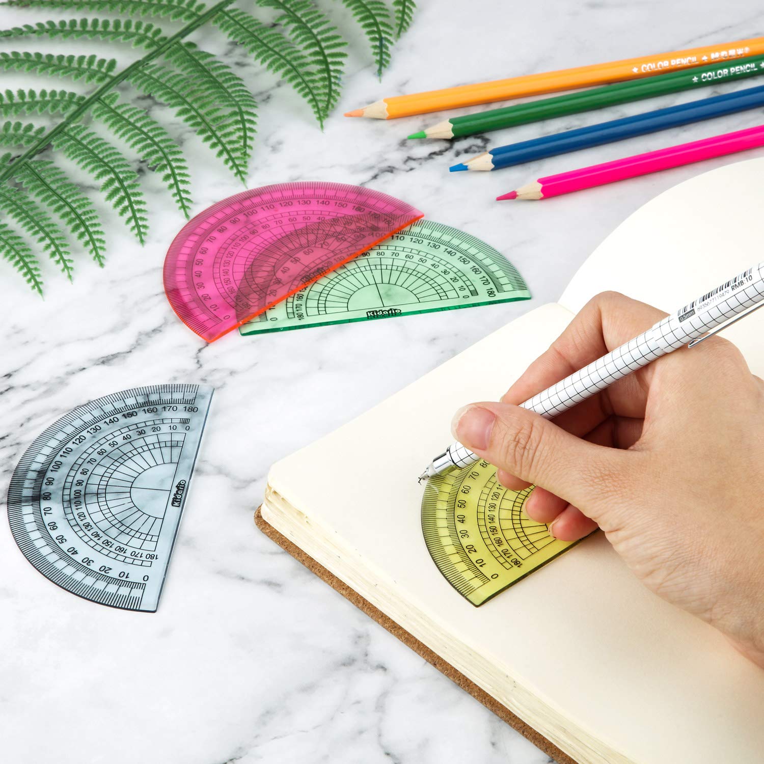 Mua 24 Pack Plastic Protractors Math Protractor 180 Degrees 4 Inch (Red ...