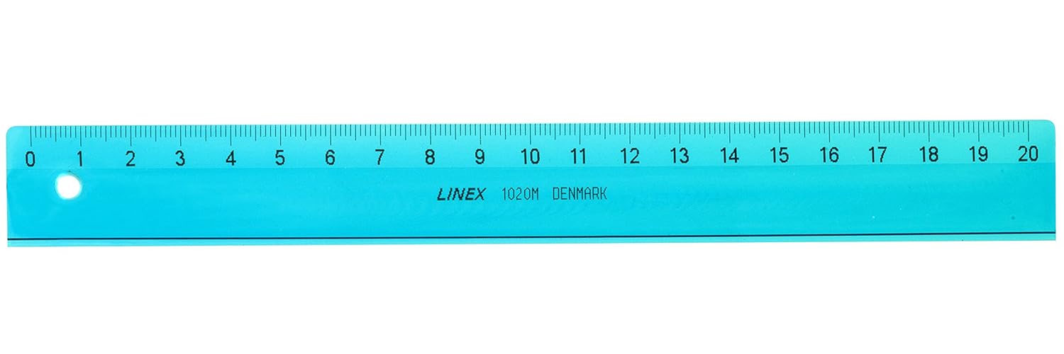 LINEX 400040255 Schullineal Kunststoff-Lineal 20 cm für Beruf, Hobby ...