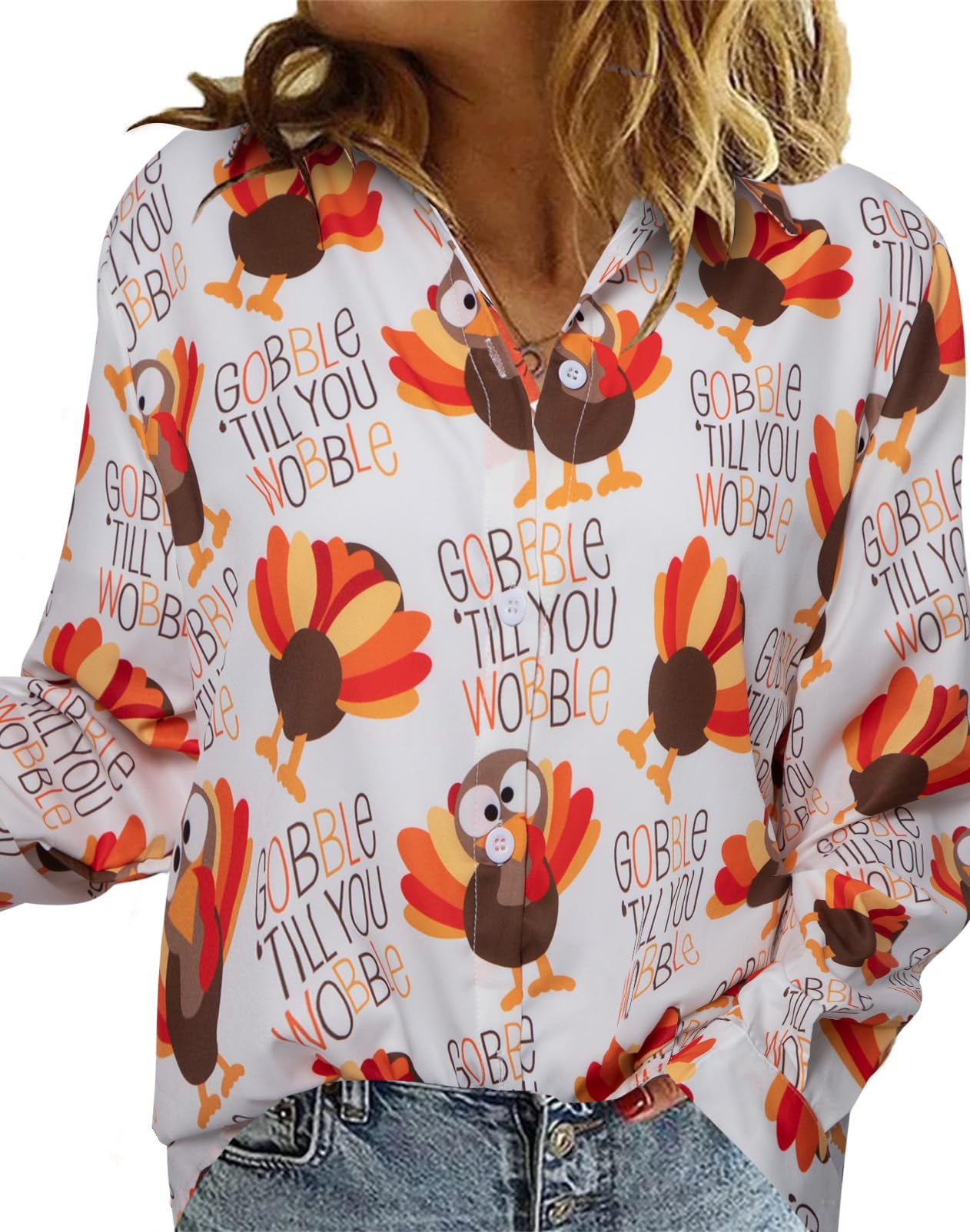 Thanksgiving Shirt Women Turkey Shirts Thanksgiving Pumpkin Long Sleeve ...