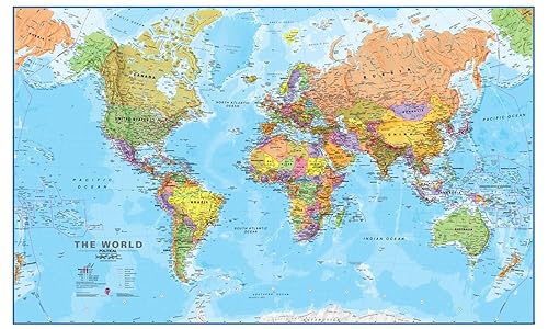 Maps International Giant World Map Poster - Mega-Map of The World ...