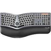 Amazon.com: ProtoArc Backlit Bluetooth Ergonomic Keyboard, EK01 Plus ...
