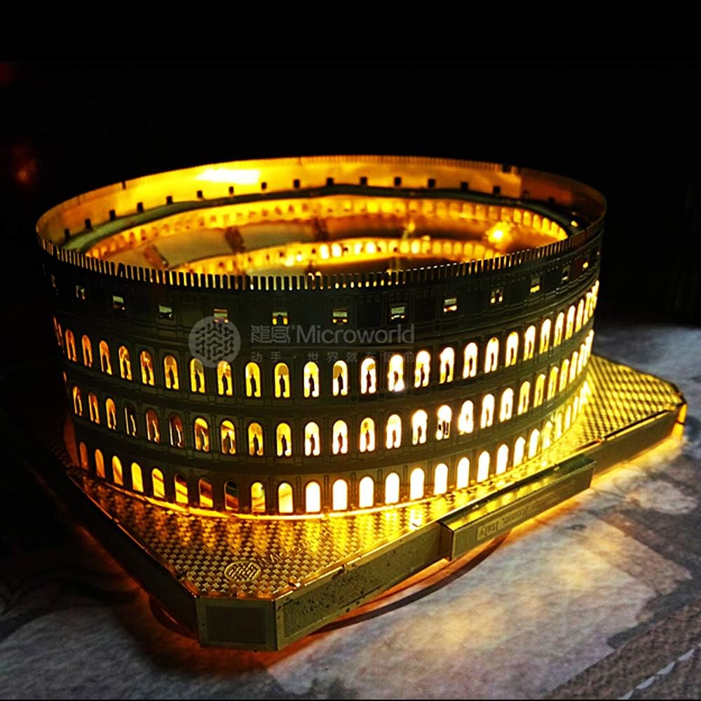 QUNLON Microworld 3D Metal Jigsaw Puzzle-Colosseum 3D Building Puzzle ...