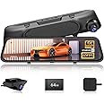 Amazon.com: 5K Mirror Dash Cam with 60fps WDR Backup Camera,12" Rear ...
