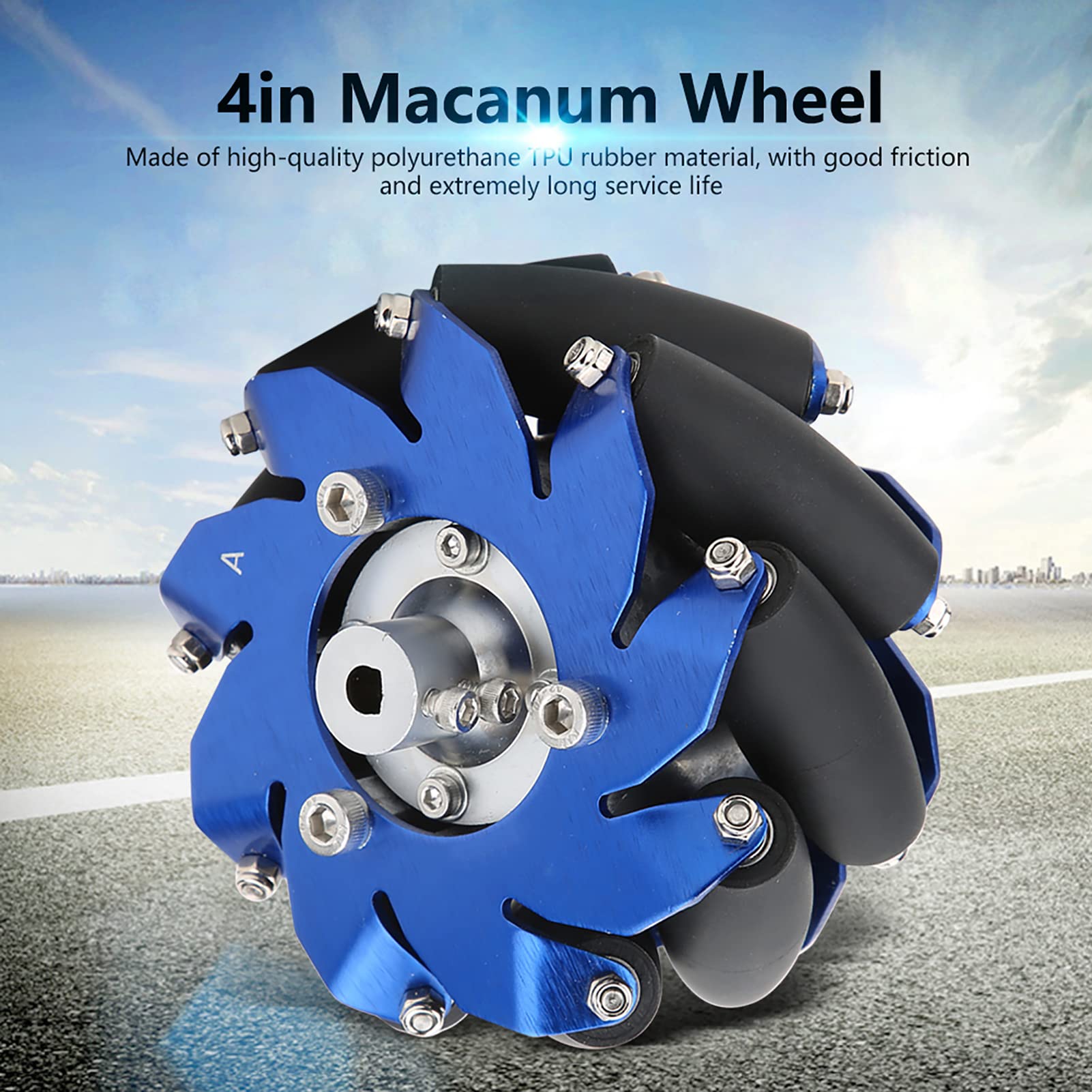 4in Mecanum Wheel,Mecanum Wheel Right Wheel 50mm 30KG Load Omni Wheel ...