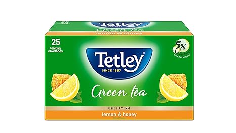 Tetley Green Tea, Lemon and Honey, 25 Tea Bags: Amazon.in: Grocery ...