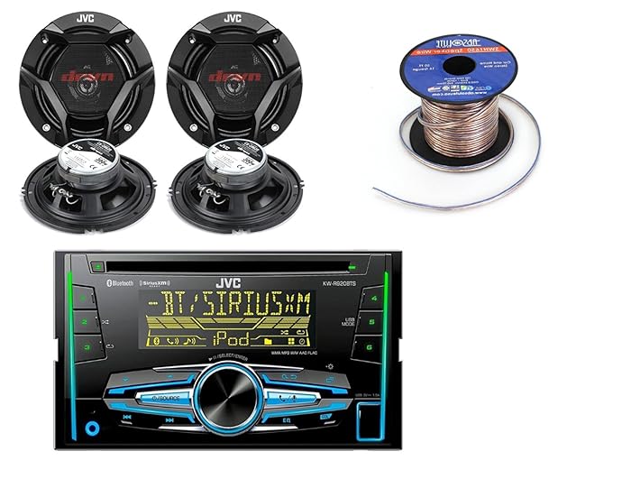 Jvc Kw-R920bts Double Din Bluetooth Car Stereo Receiver Bundle Combo ...