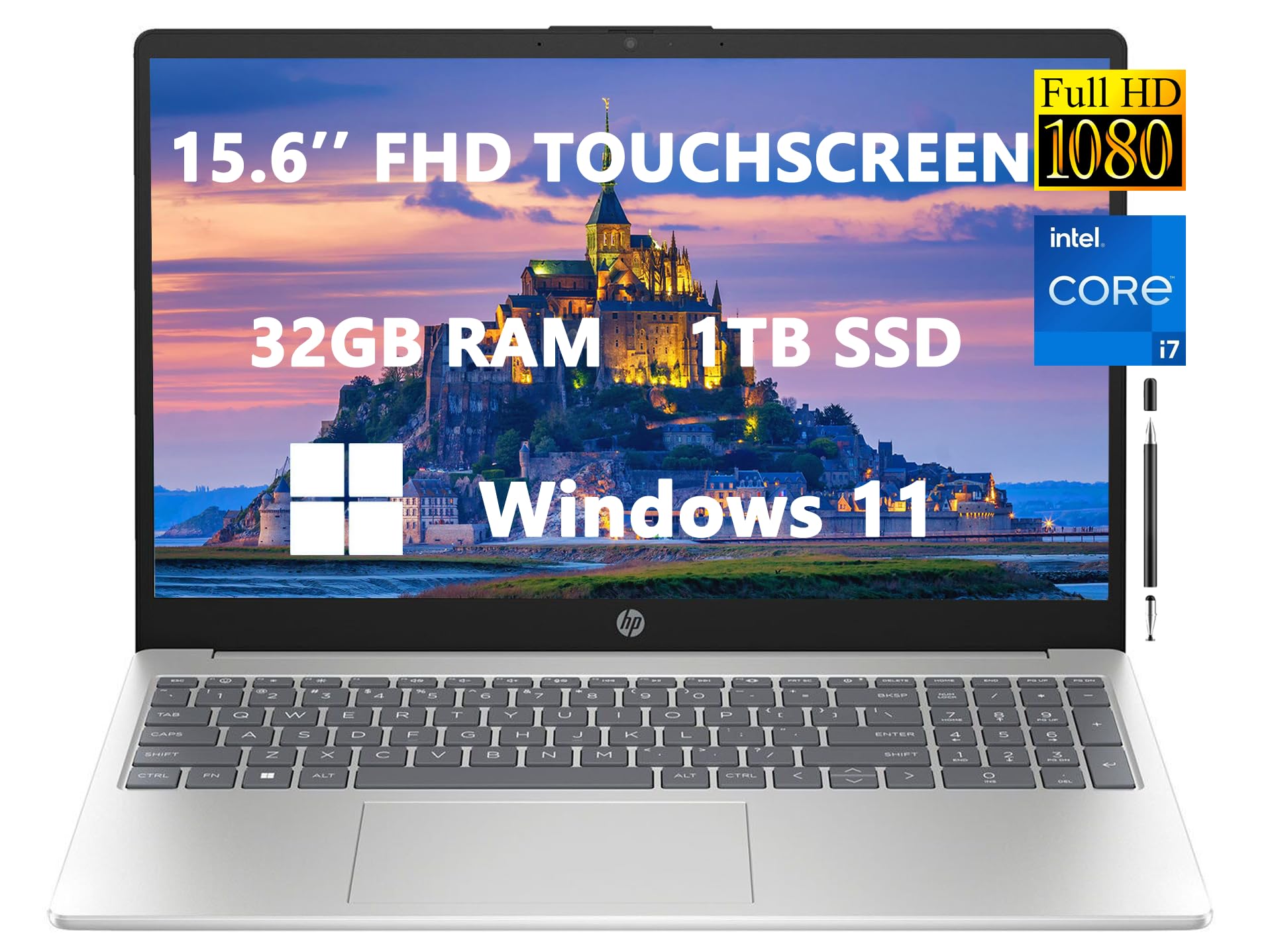 HP 2023 Upgraded 15 FHD Laptop, Intel 13th Gen Core I7-1355U(10-Core ...