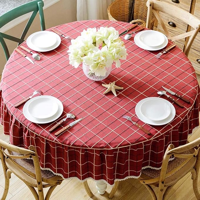 MWPO Tischdecke im amerikanischen Stil, rutschfeste, runde, waschbare ...