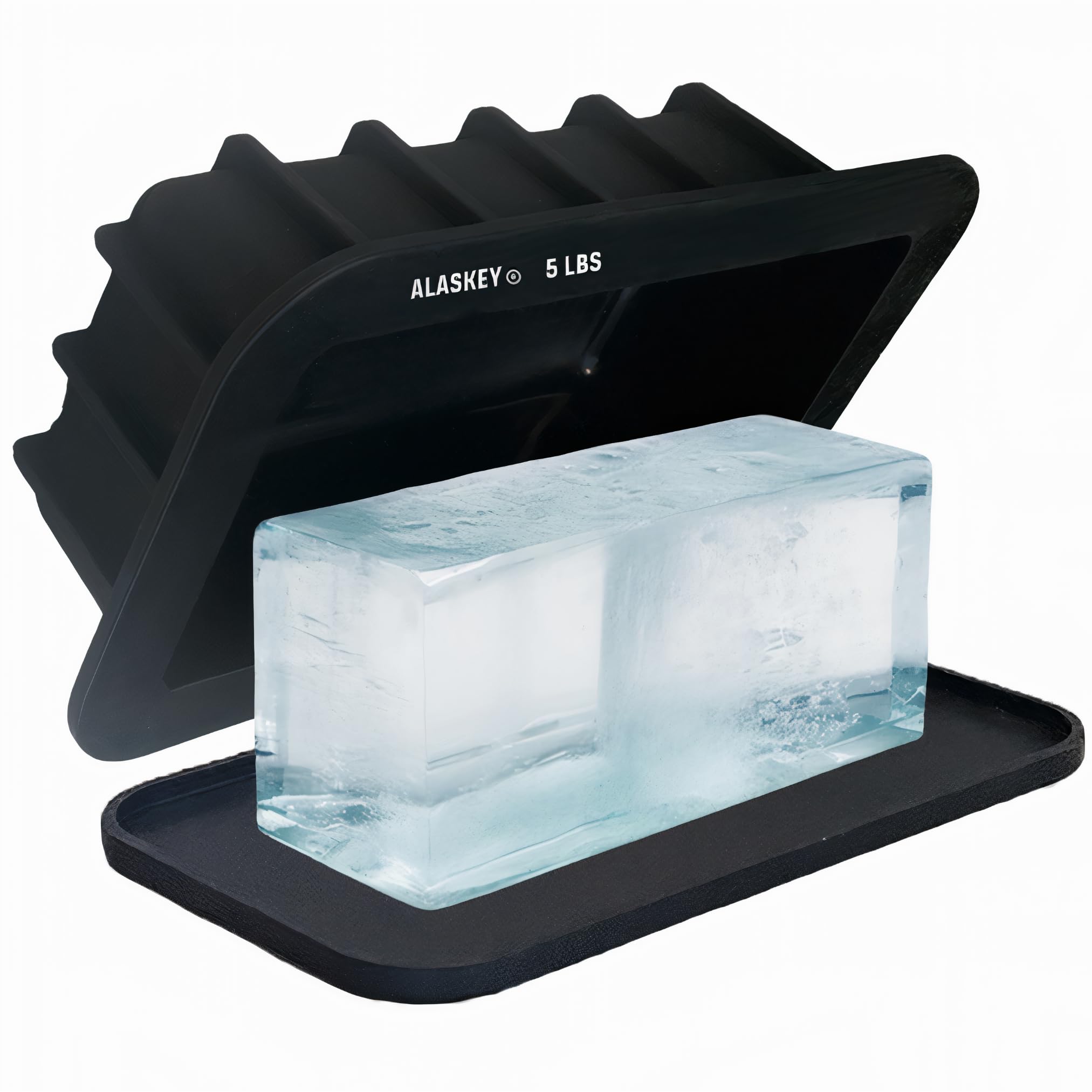 Alaskey® Extra Large Ice Block Mold With Lid (Single) - Shape 5 lbs Ice ...