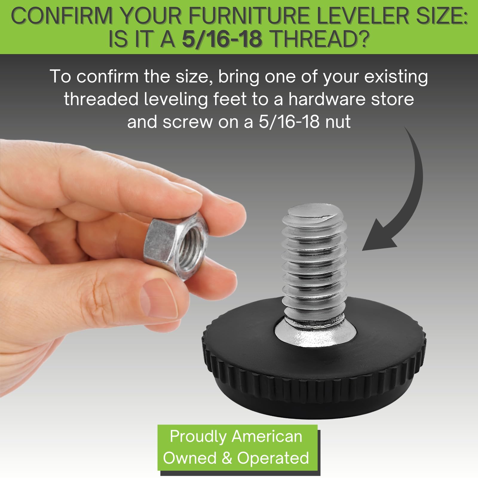 Mua Project Patio 5/16-18 Stainless Steel Adjustable Furniture Levelers ...