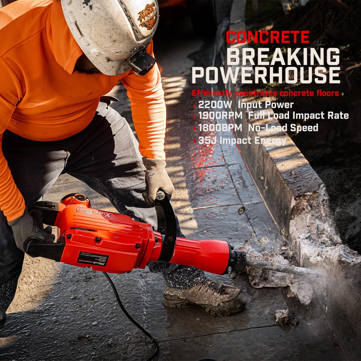 Mua 2200W Demolition Electric Jack Hammer Power Drill Concrete Breaker ...