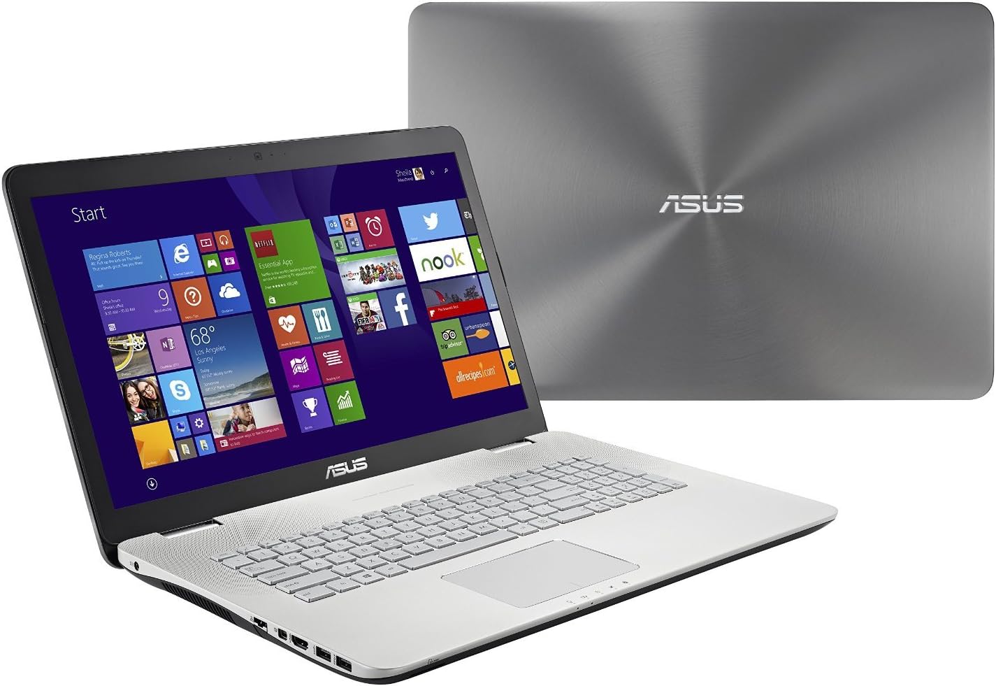 Asus N751JK-T7216H Notebook, Display 17.3 Pollici FullHD, Processore ...