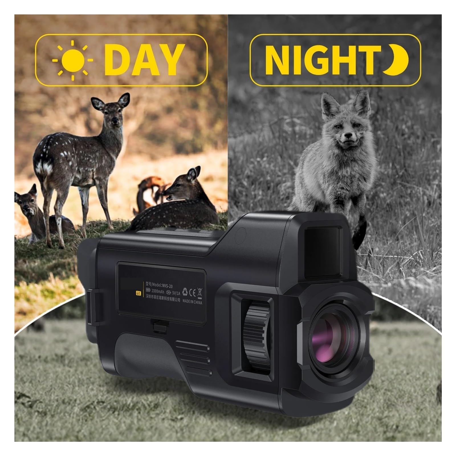 Mua Night Vision, NVS-20 4K HD Monocular Night Vision Infrared 6x ...