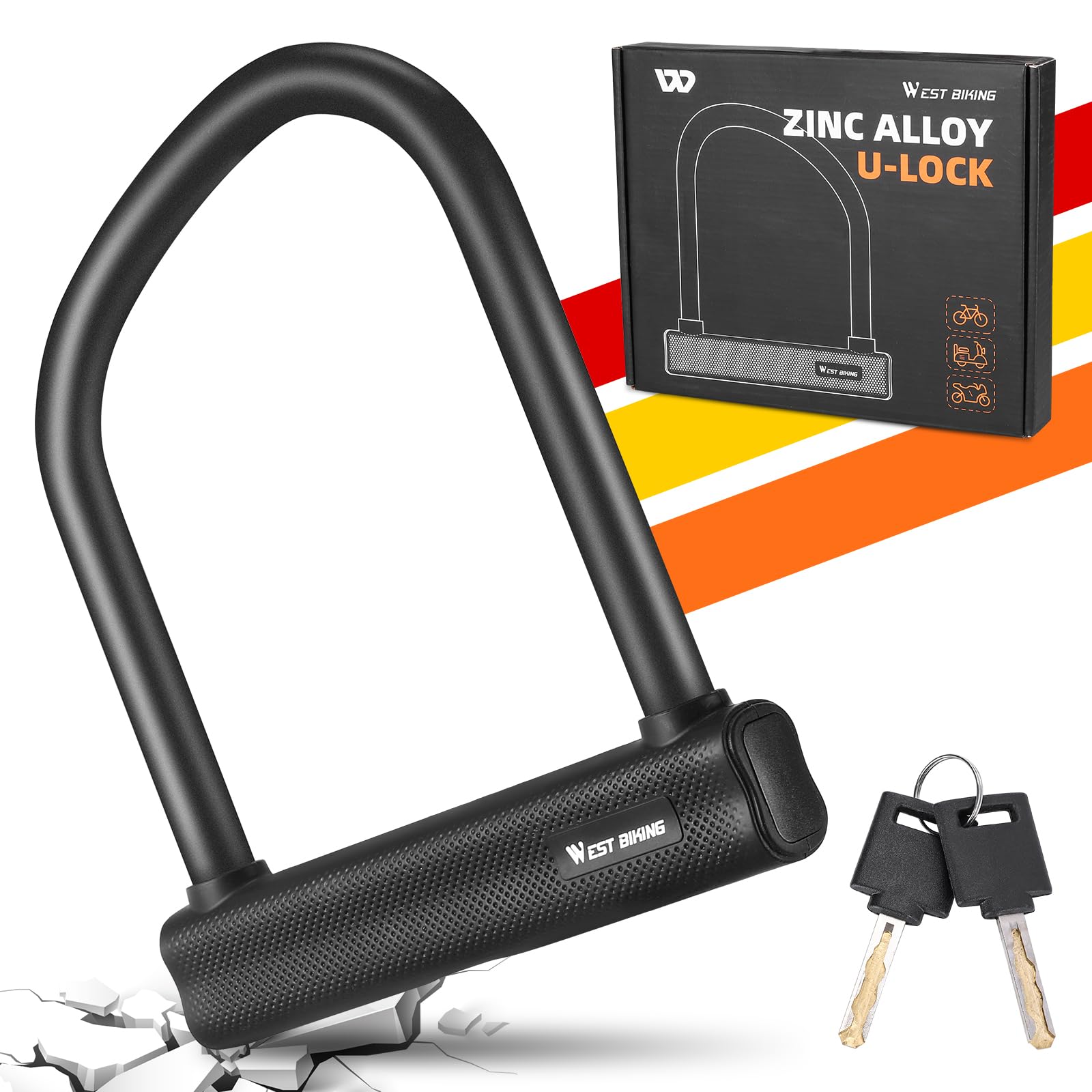 Mua LuTuo U Bike Lock with Key, 17mm Bike Locks Heavy Duty Anti Theft ...