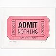 Amazon.com: Vintage Pink Ticket Poster, Admit Nothing Deny Everything ...
