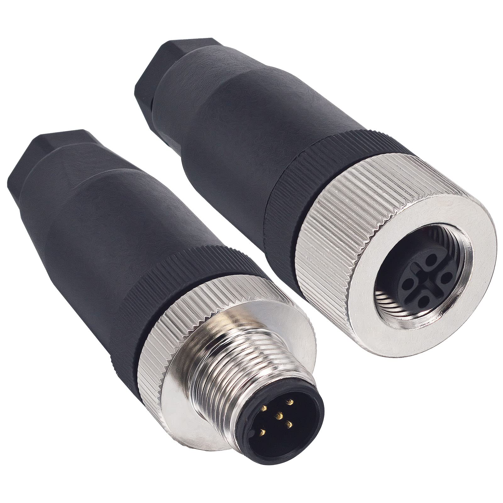 Mua M12 5 Pin Male & Female Socket Panel Aviation Wire Connector,12mm ...