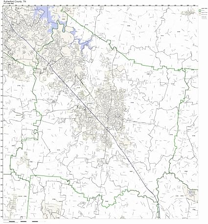 Amazon.com: Rutherford County, Tennessee TN ZIP Code Map Not Laminated: Home & Kitchen