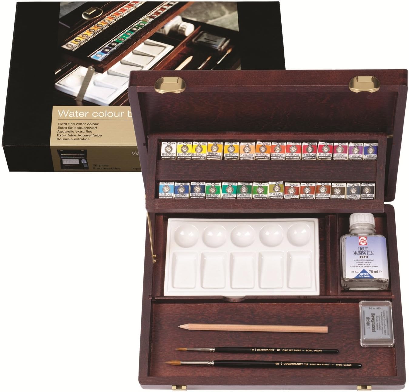 REMBRANDT ARTISTS’ PROFESSIONAL PAINTING SET BOX – 1/2 PAN WATERCOLOUR ...