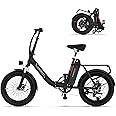 Amazon.com : INVANTI Electric Bike, 20" Fat Tire Step-Thru Electric ...