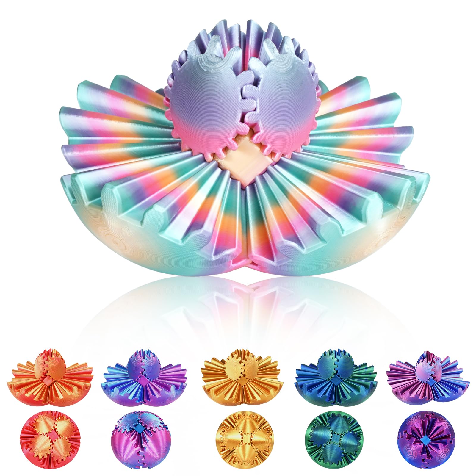 1px---Gear Ball, 3D Printed Gear Sphere Fidget Toy, Sensory Stress ...