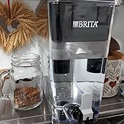 Brita UltraMax Water Filter Dispenser with 1 Longlast Filter, Black, 18 ...