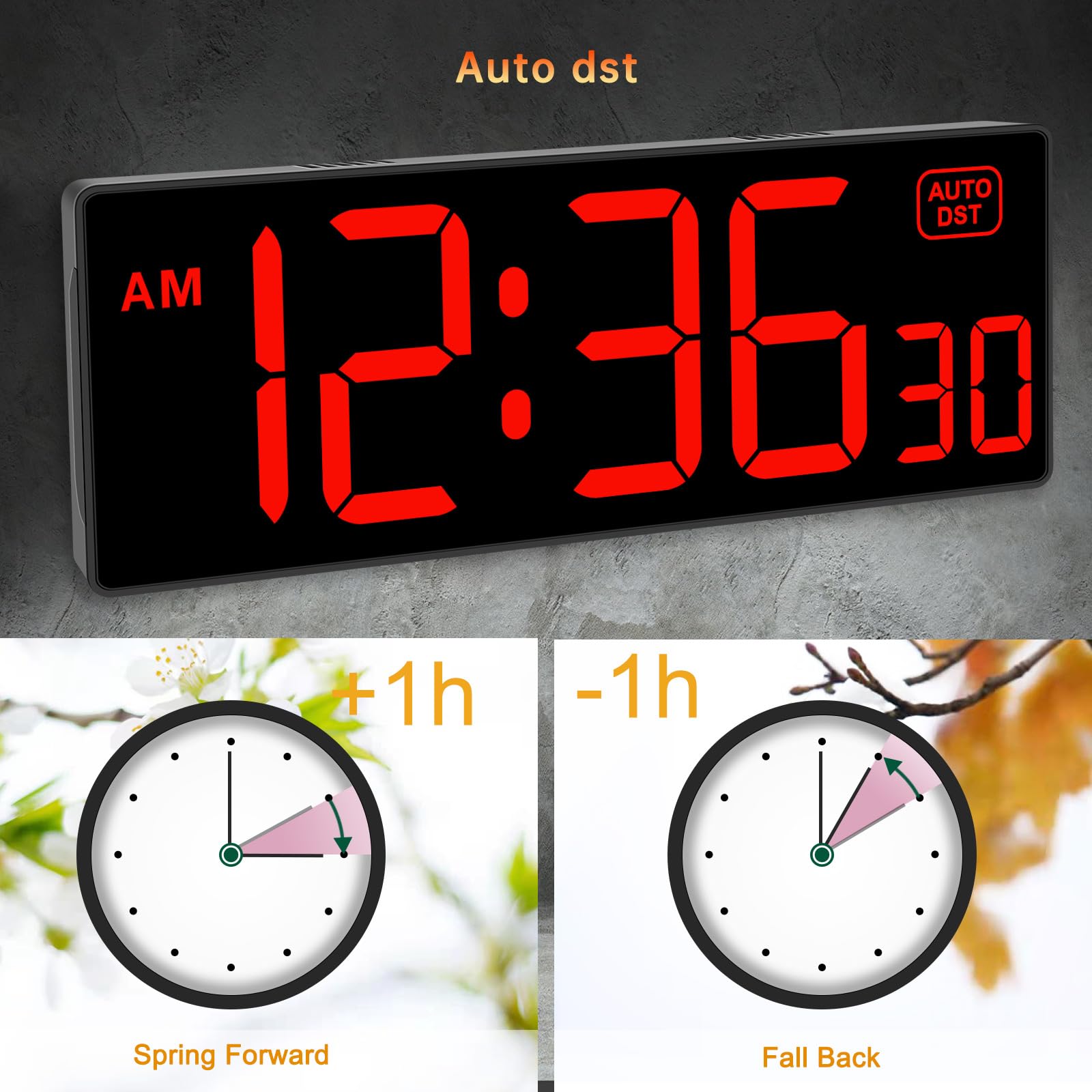 Mua Soobest Digital Wall Clock with Seconds for Gym, Remote Countdown ...