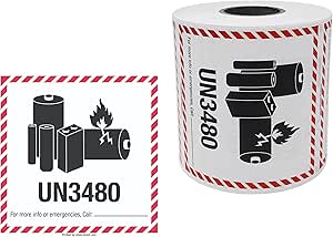 Amazon.com: KOVOT - 500 Labels - 4"x4" (Class 9) - UN3480 Lithium Ion ...