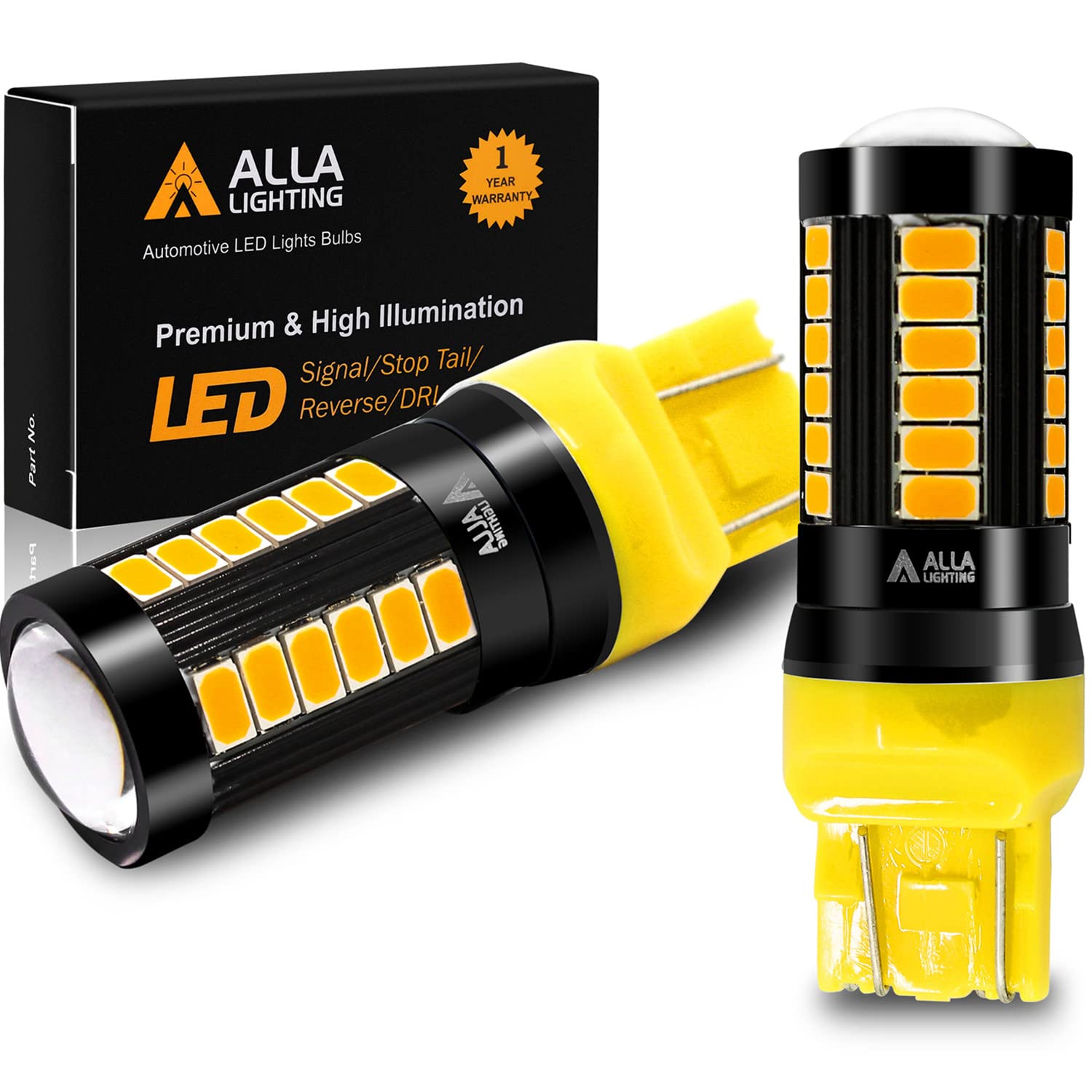 Mua Alla Lighting 2800lm 7440 7443 LED Turn Signal Lights Bulbs, Amber ...