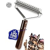 Amazon.com: Kukerose Pet Grooming Brush - 2 Sided Undercoat Rake for ...