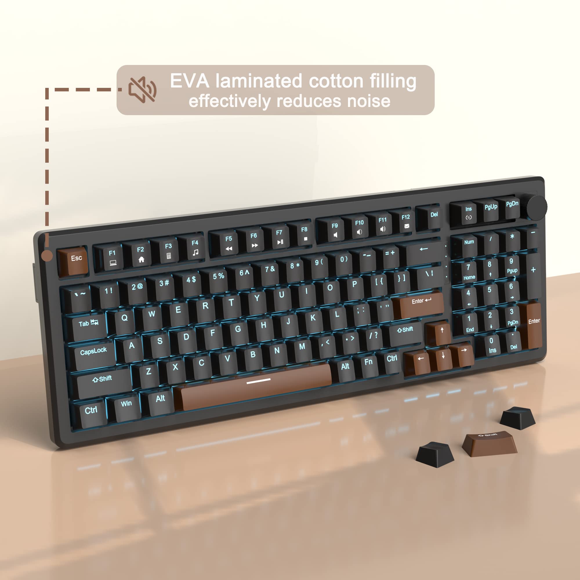 Mua MageGee 98 Keys Mechanical Gaming Keyboard, Brown Switch, 96% ...