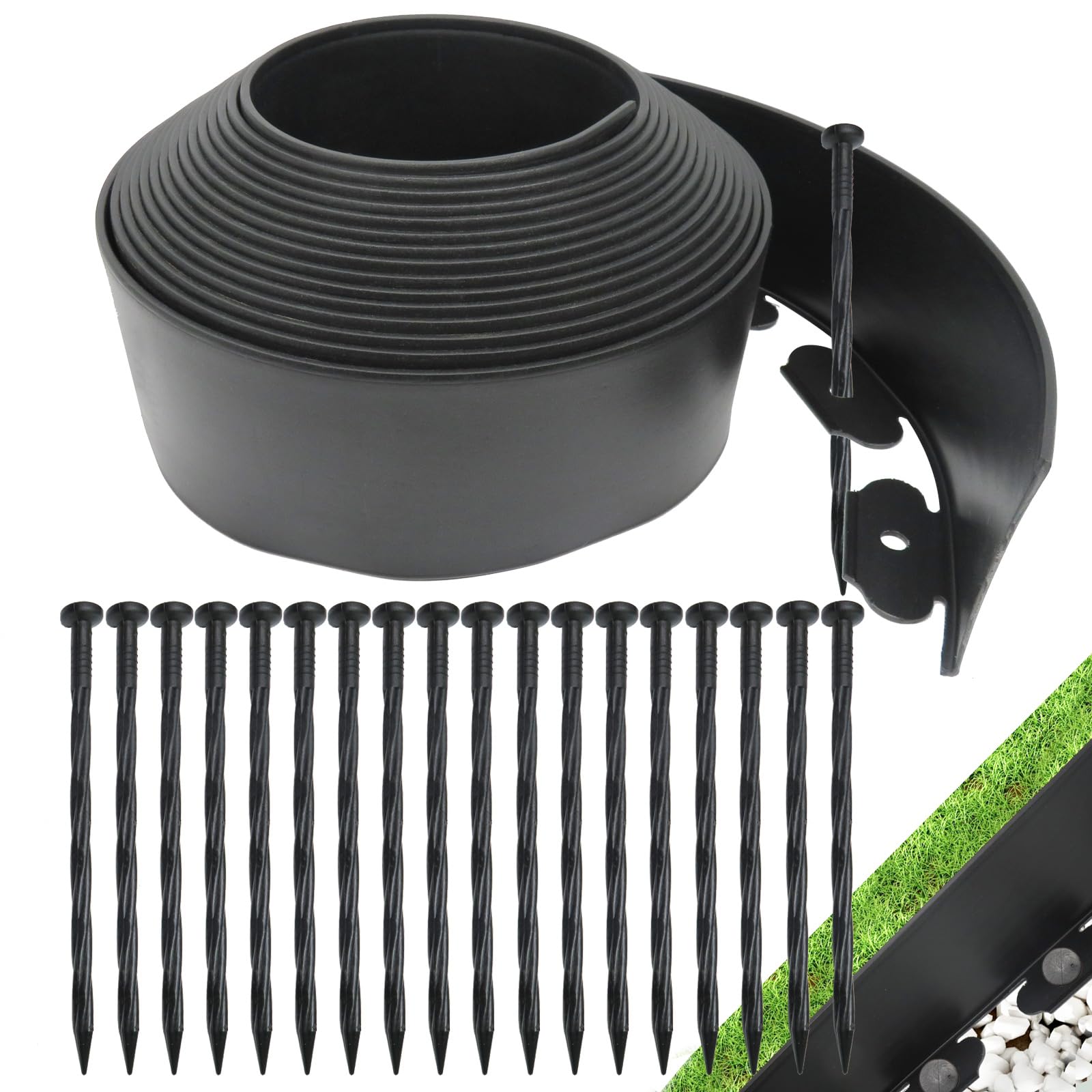 Landscape Edging Border, Plastic Edging for Landscaping, Garden Edging ...