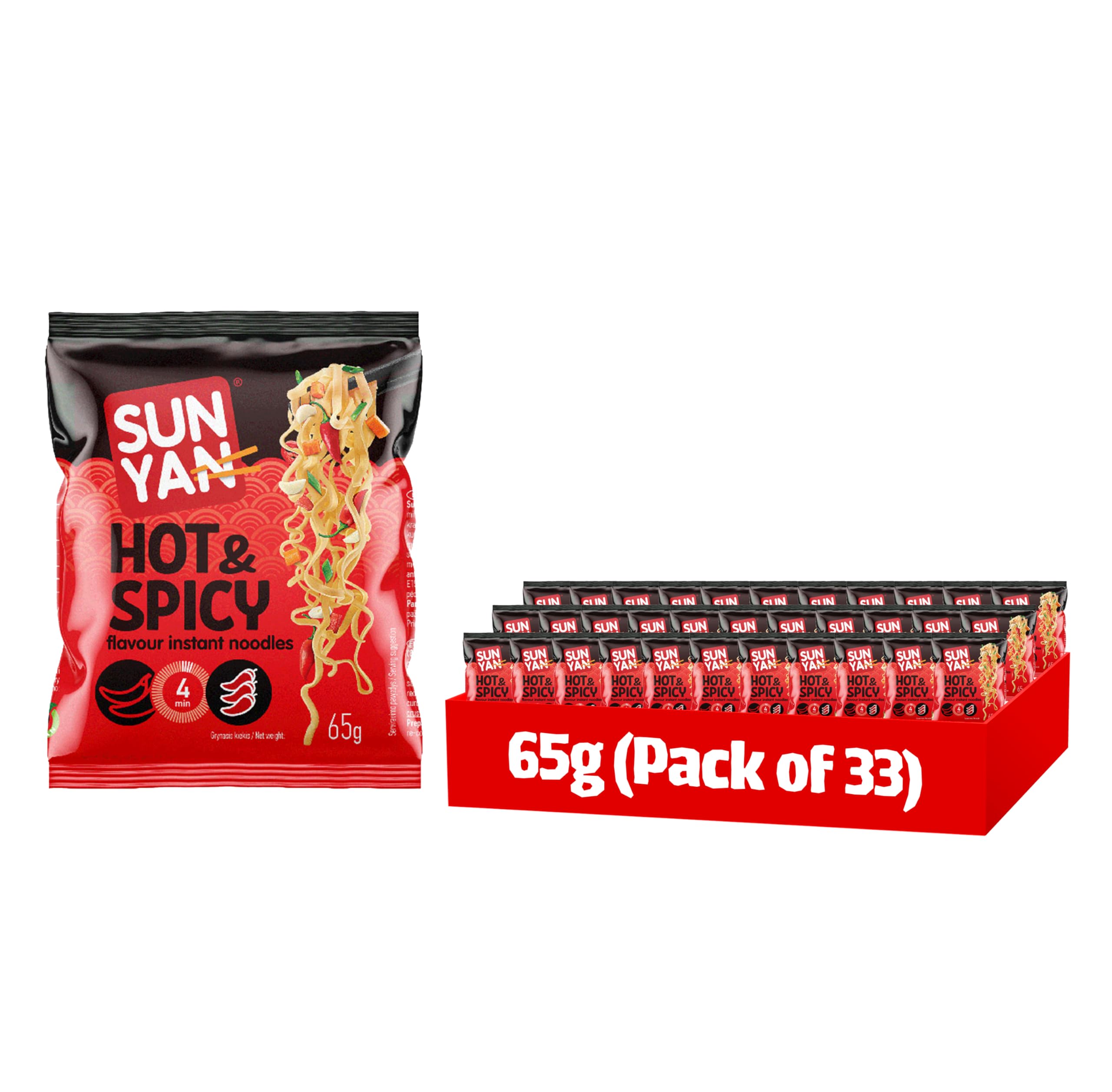 Mua Sun Yan Instant Hot and Spicy Flavour Ramen Noodles, 65g (Pack of ...
