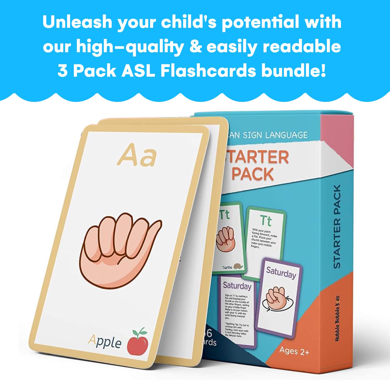 Mua Hubble Bubble Kids American Sign Language Cards for Toddlers and ...