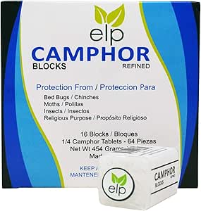 Amazon.com: Camphor Blocks Refined 16 Blocks (64 Tablets): Health ...