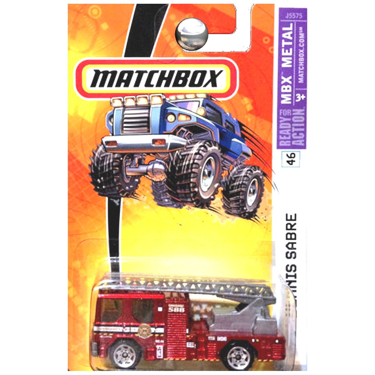 Amazon.com: Matchbox MBX Metal Dennis Sabre Red Metallic Fire Engine ...